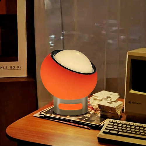 Milk Glass Ball Lamp- Bedside Table Lamp- Lina