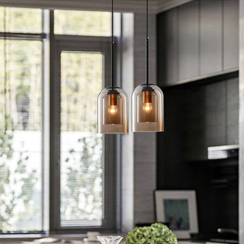 Elisa | Modern Double Glass Pendant Light | Guild Manor
