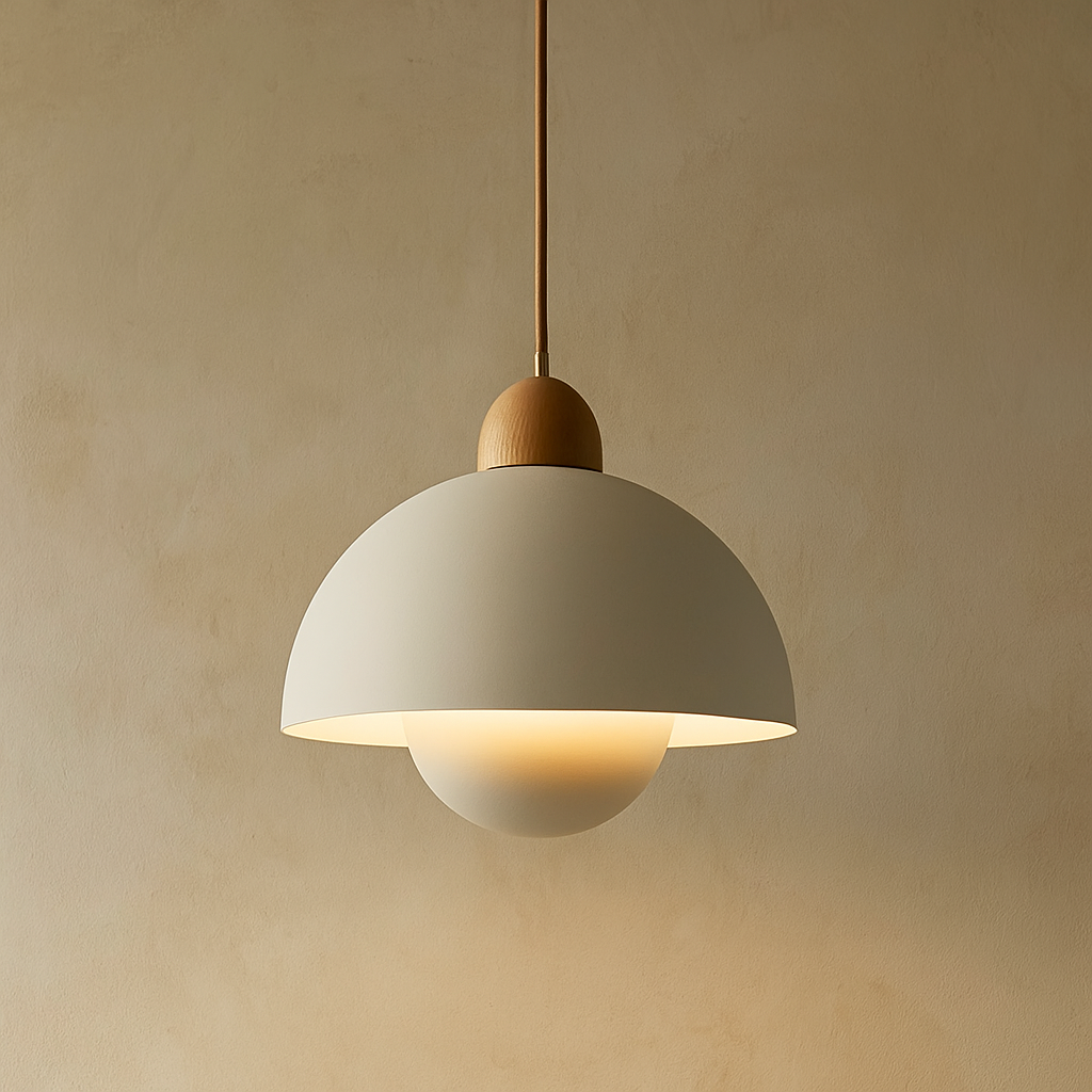 Tove | Wood & Metal Hanging Pendant Light | Guild Manor
