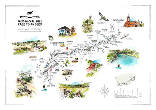 RTR Map Print | by: Alex Hotchin | Freedom Challenge