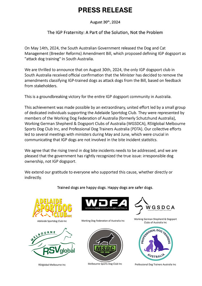 🎉 BREAKING NEWS! A Historic Victory for IGP Dogsport in Australia! 🎉