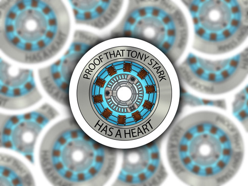 Tony Stark Arc Reactor Sticker | SimplyFangirlDesigns