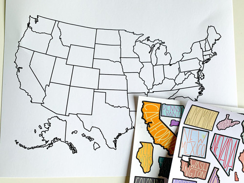 State Tracker US Map and State Stickers | SimplyFangirlDesigns