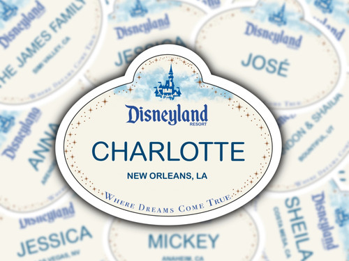 Custom Made Personalized Disneyland Name Tag Sticker ...
