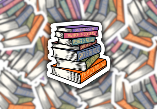 Harry Potter Book Stack Sticker | SimplyFangirlDesigns