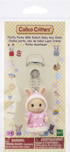 Calico Critters Fluffy Parka Milk Rabbit Baby Key Chain | CollectorBarbie