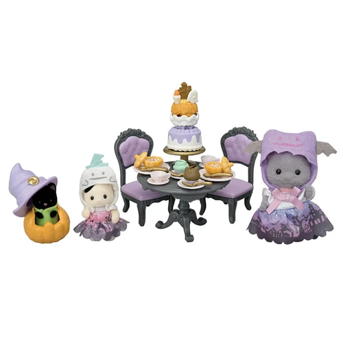 Calico Critters Halloween Surprise Party Set, Dollhouse Playset ...