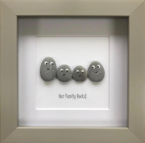 Our Family Rocks 2 Children Pebble Picture | alligatorpear