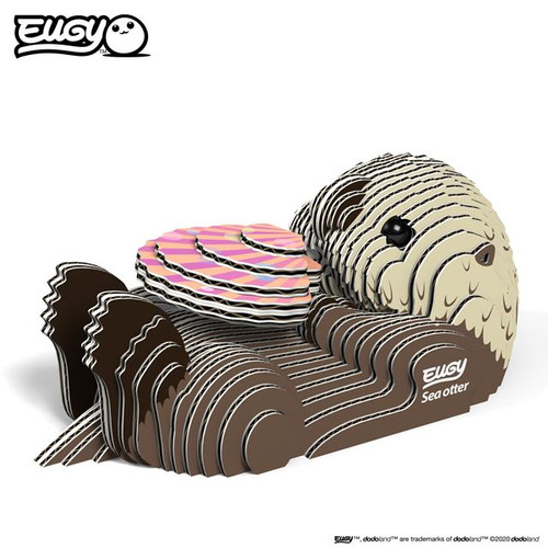 Sea Otter - EUGY 3D Cardboard Model Kit | raku.co.nz