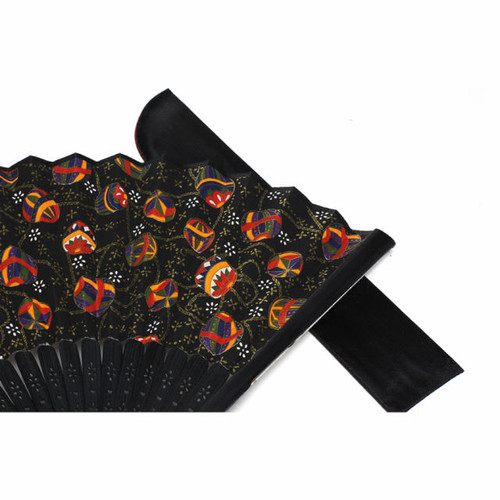 Handheld Folding Fan with case - Temari balls | raku.co.nz