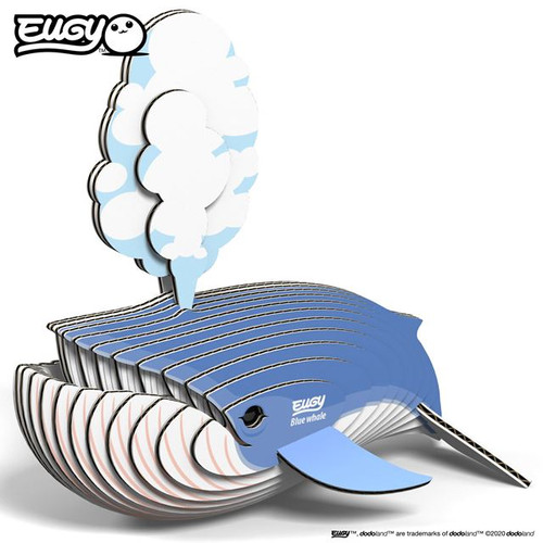 Blue Whale - EUGY 3D Cardboard Model Kit | raku.co.nz