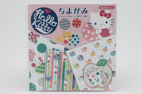 Hello Kitty Origami Paper Pack - 21 sheets of 3 patterns - 15cm | raku ...