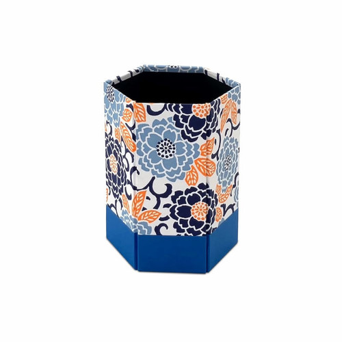 Hexagonal Pen stand - Peony | raku.co.nz