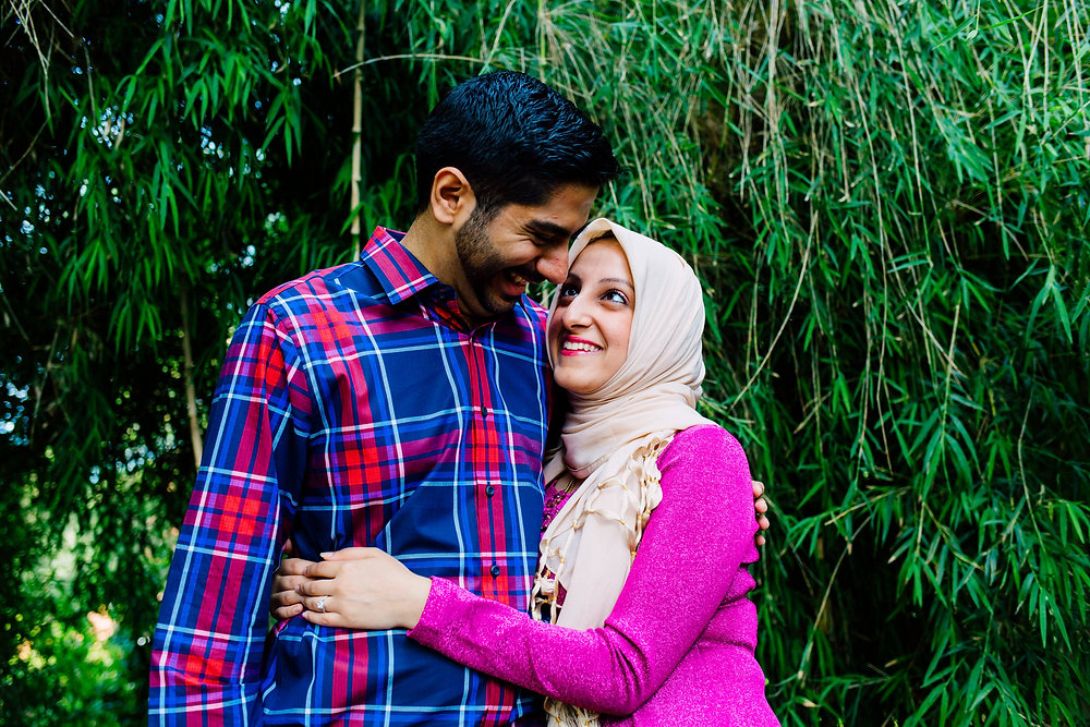 Sarah and Sajjad - Birmingham Botanical Gardens Engagement Shoot