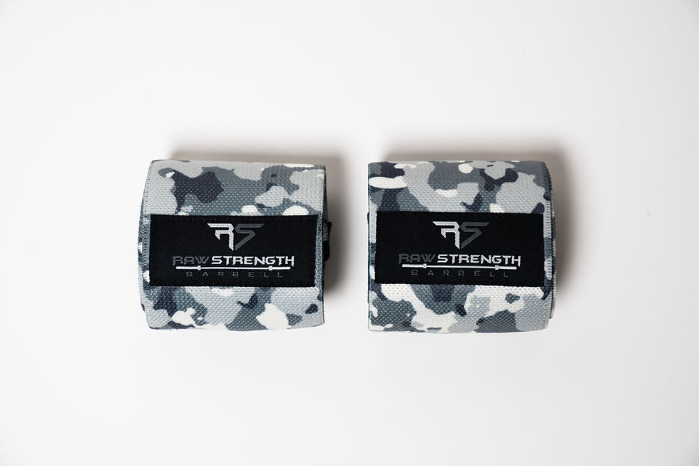 RAW STRENGTH BARBELL ARCTIC WHITE CAMO 24" WRIST WRAPS | RAW STRENGTH ...