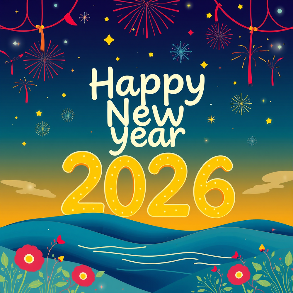 Bonne et heureuse année à vous!