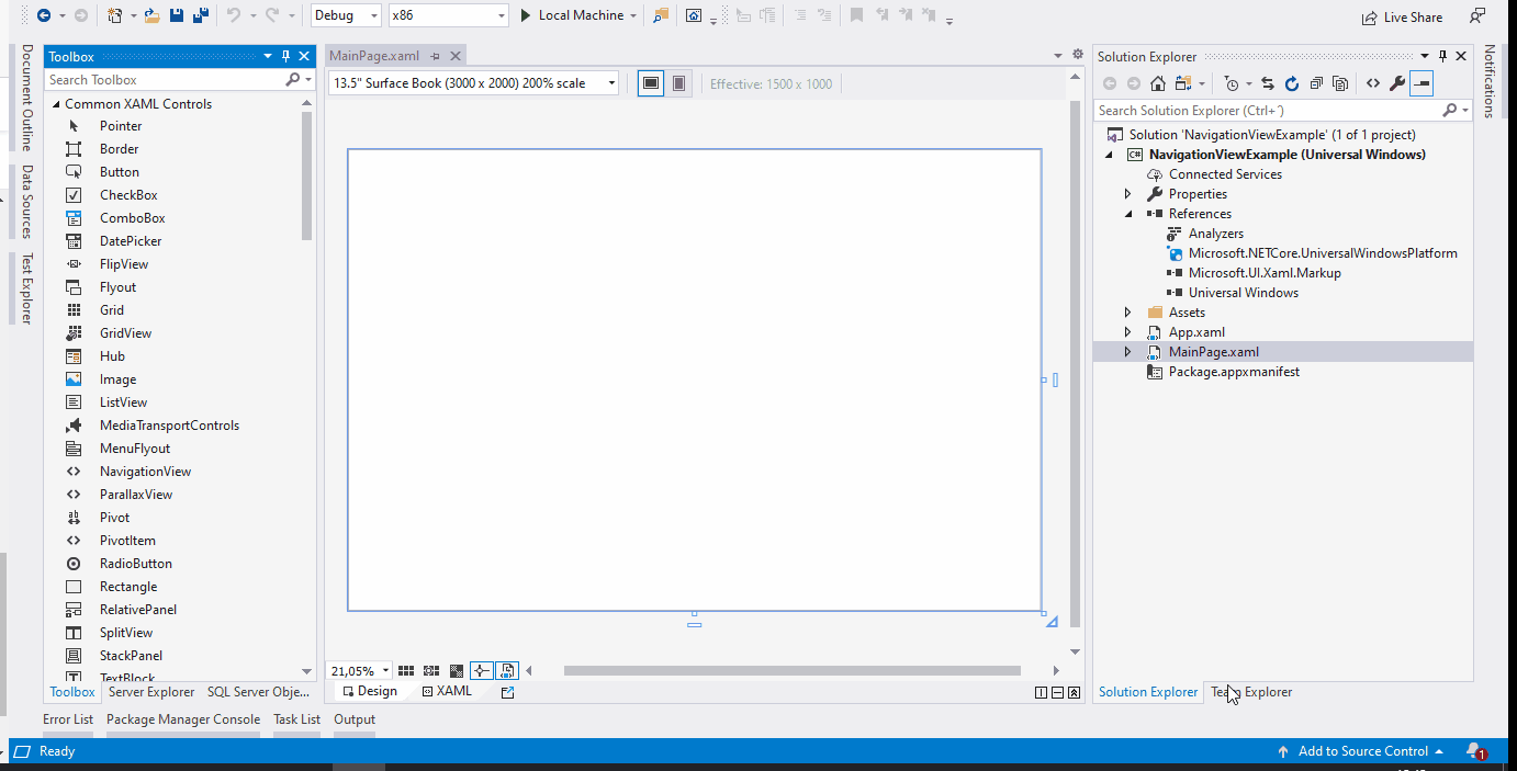 Navigation View en una aplicación UWP