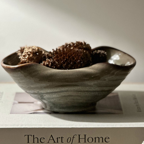 Mia Curled Drip Glaze Bowl | Hutton House Interiors