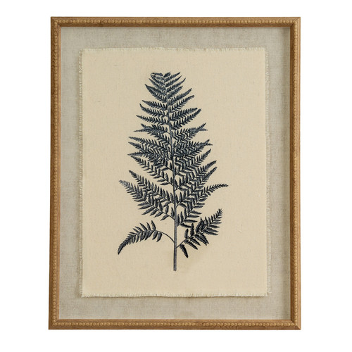 Fern on Linen | Beaded Frame | Hutton House Interiors