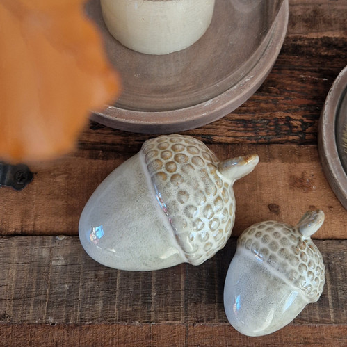Ceramic Glazed Acorn Set | Hutton House Interiors