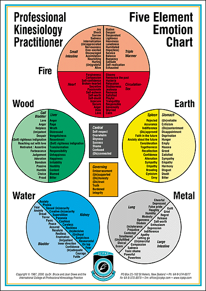 Five Element Theory Personality Chart 5 Elements Chart Etsy