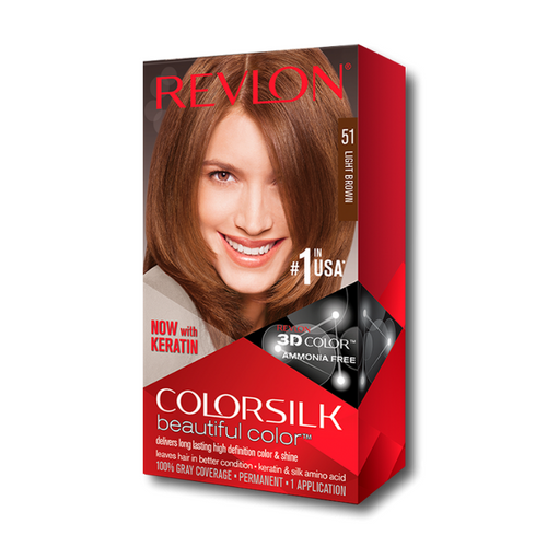REVLON - PACK 3 TINTES COLORSILK BEAUTIFULL COLOR 51 CASTAÑO CLARO ...