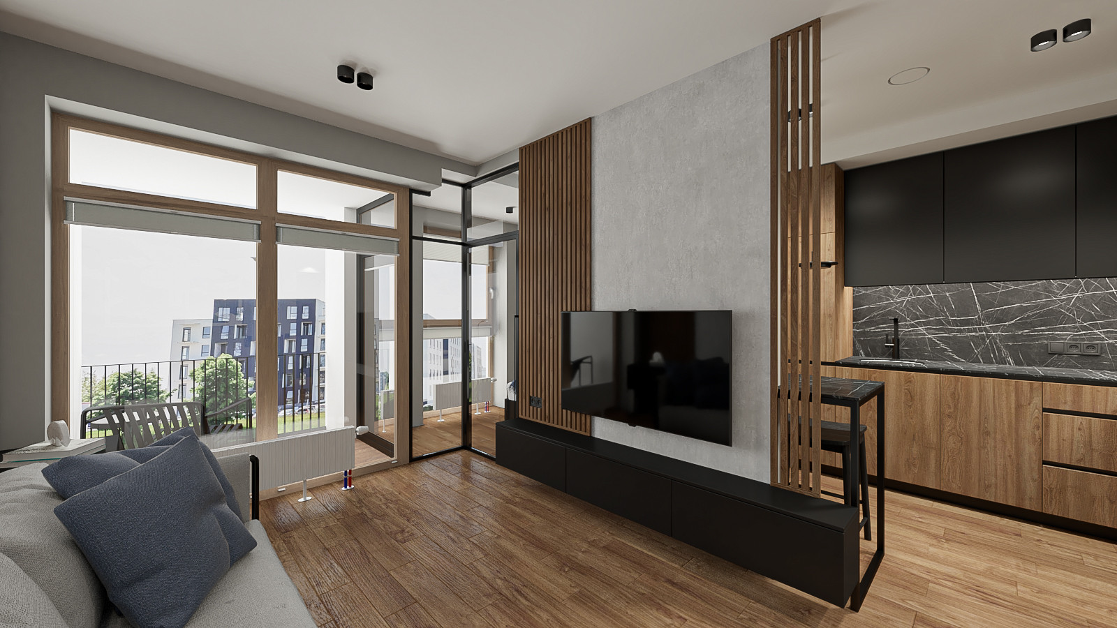 Modern Studio Interior Design in Vilnius | Vaizu StudioScandinavian ...