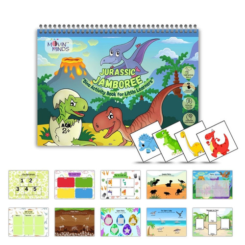Jurassic Jamboree |Reusable Velcro Book |Step into the age of dinosaurs ...