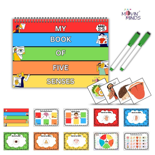 My Book of Five Senses |Reusable Velcro Book | Learn how we sense the ...