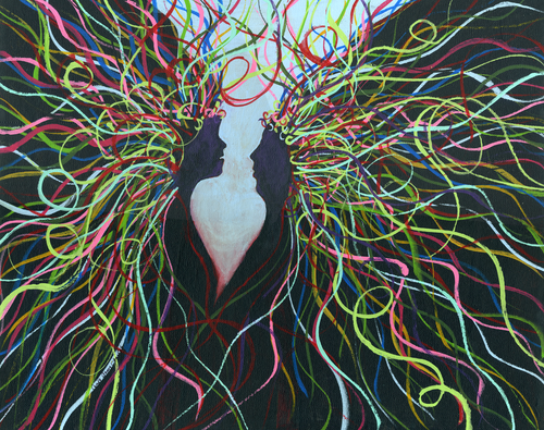 Hair Raising- Original Fine Art by Cecile Grace Charles | cgc-art-designs