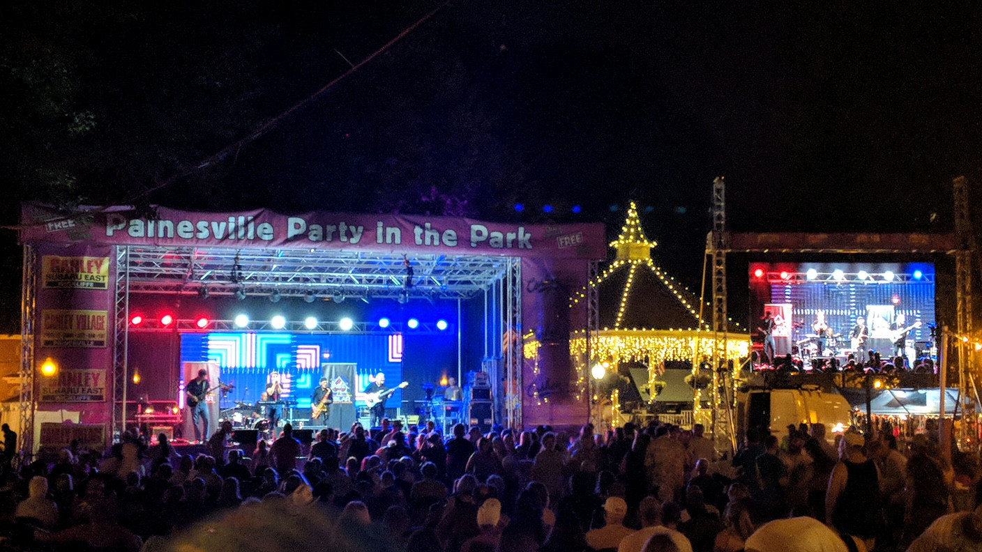 Outside Bands on Stage with LED