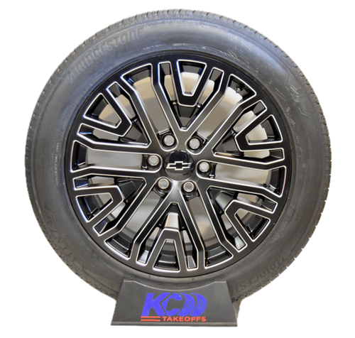 22" NEW CHEVY Silverado Tahoe Suburban Satin Black Milled OEM Wheels ...