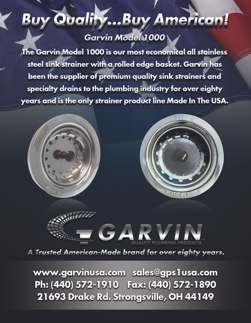 Garvin Model 1000 Sink Strainer