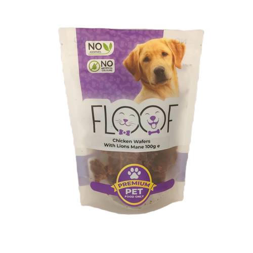 Chicken Wafers with Lions Mane 100g | Dog Cat Treat