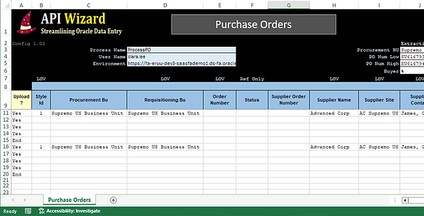 Improve Oracle Data Entry with API Wizard