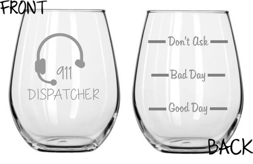 911 Dispatcher Personalized Glass Gift | Wulf Creek Designs