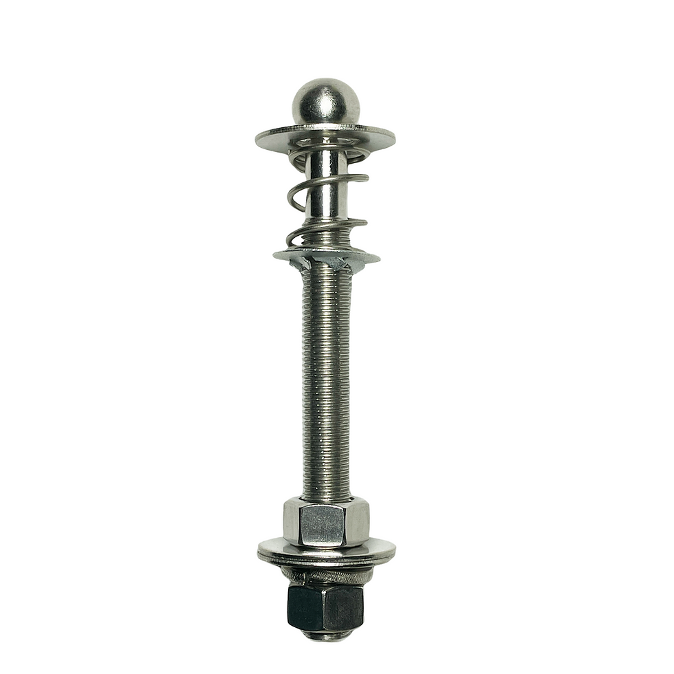 (1) 4" Long 3/8-24 Stainless Steel Ball Stud | Push Button Latches