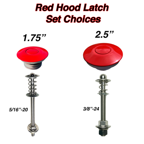 Red Hood Latch Set of 2 | Push Button Latches