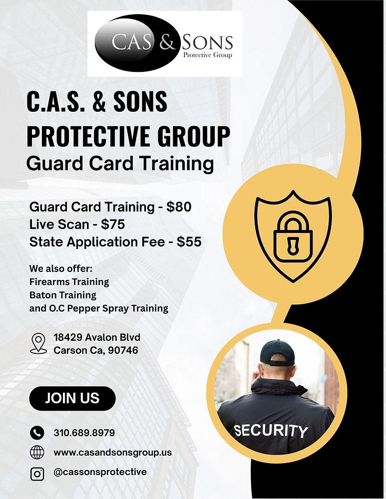 GET YOUR GUARD ASAP!