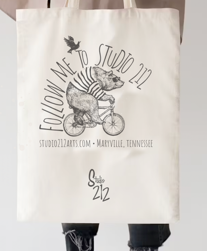 Follow Me to the Studio Tote Bag | studio212arts
