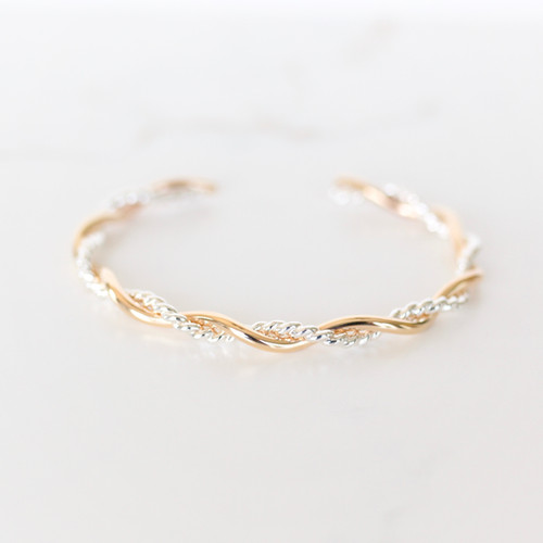 Bold Texture Twist Silver & Gold | Created