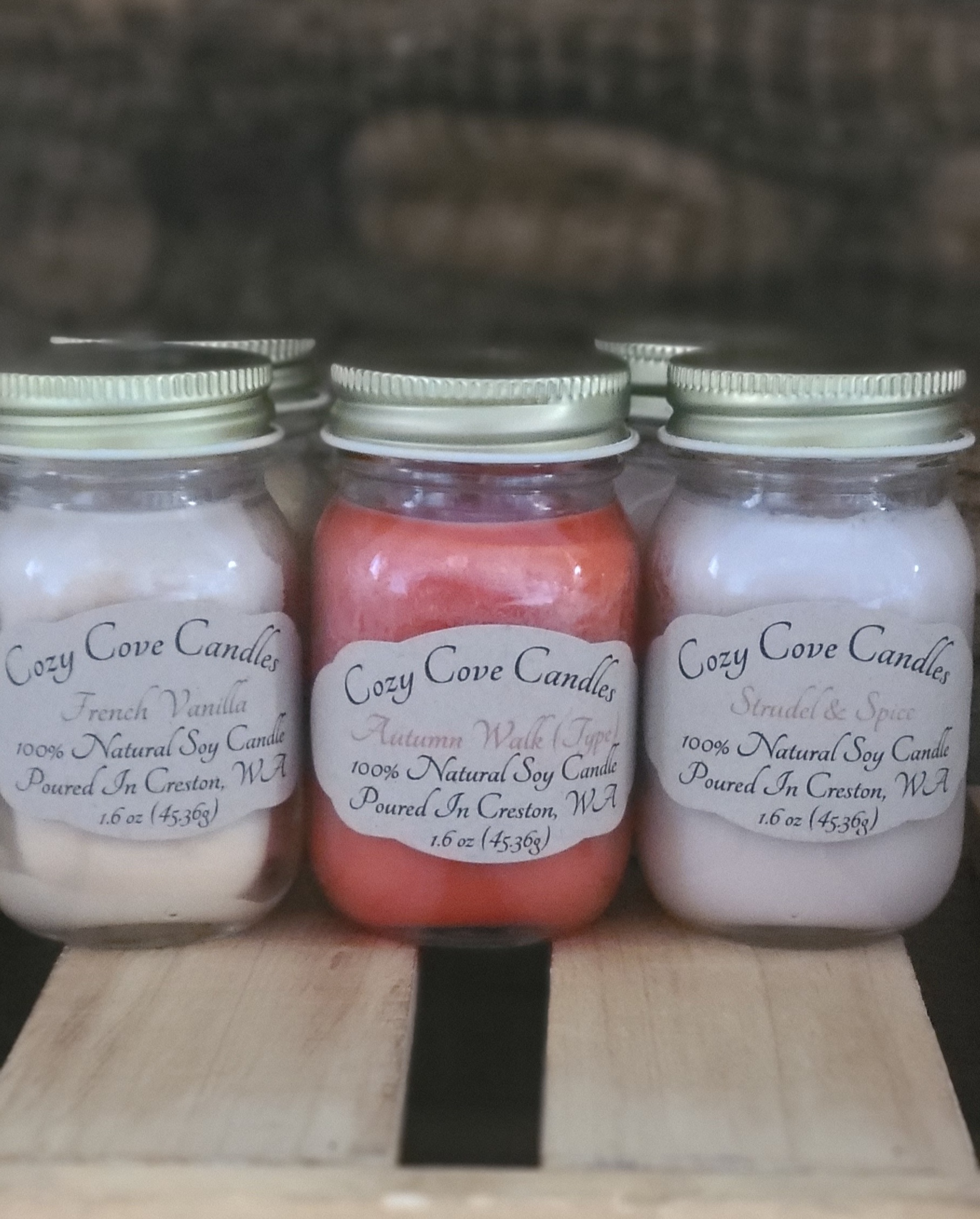 IN-STOCK Hand Crafted 100% All-natural Soy Candles 6 oz Mason Jars ...
