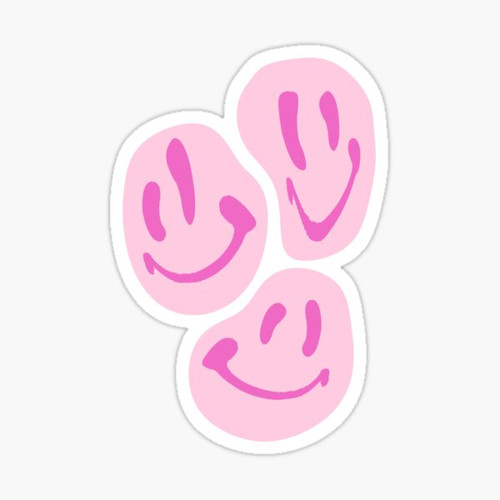 Drippy Smiley Faces Sticker | m & d