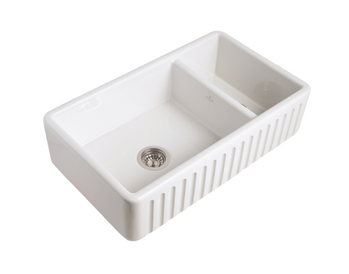 Gloss White Fluted Lostock Kitchen Sink | Provision Store