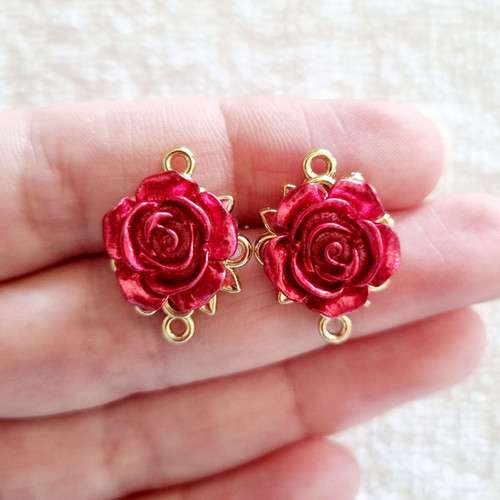 Rose Connector, 22.5x16x8mm | Nish Nosh