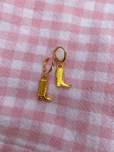 Gold Cowboy Boot Huggies | Hanbeck Jewellery