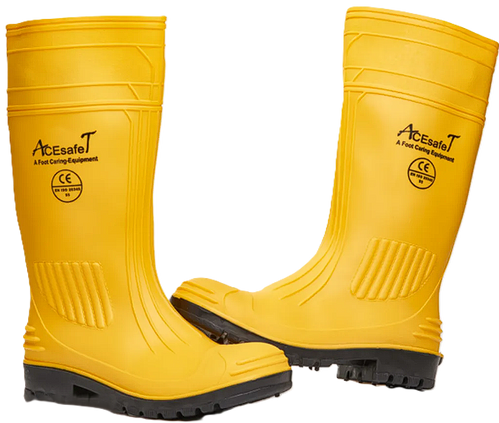 Acesafe Yellow Rubber Boot c/w Steel Cap & Midsole | Soon Teck Hardware