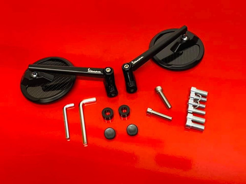 VESPA BLACK LEFT & RIGHT ADJUSTABLE MIRRORS | TAFFSPEED