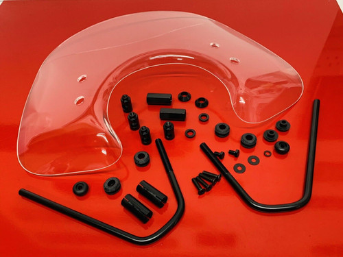 VESPA GTS GT GTL 2019 TO 2022 CLEAR TRANSPARENT STANDARD FLYSCREEN WITH ...