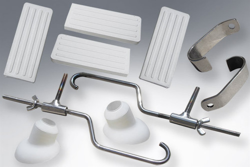 LAMBRETTA & VESPA FRONT RACK FITTING KIT - WHITE BUFFERS | TAFFSPEED